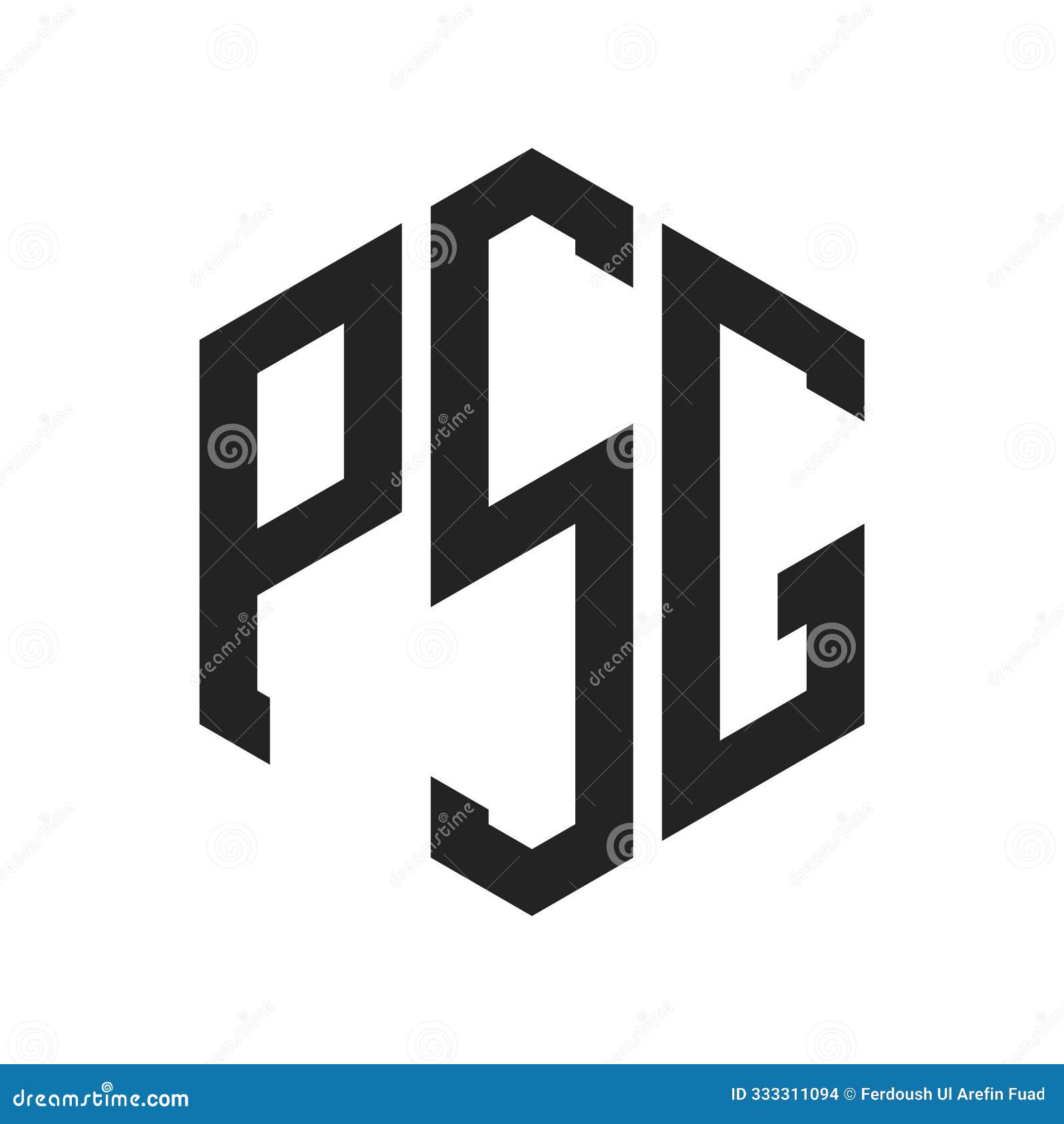 PSG Logo Design. Initial Letter PSG Monogram Logo Using Hexagon Shape ...