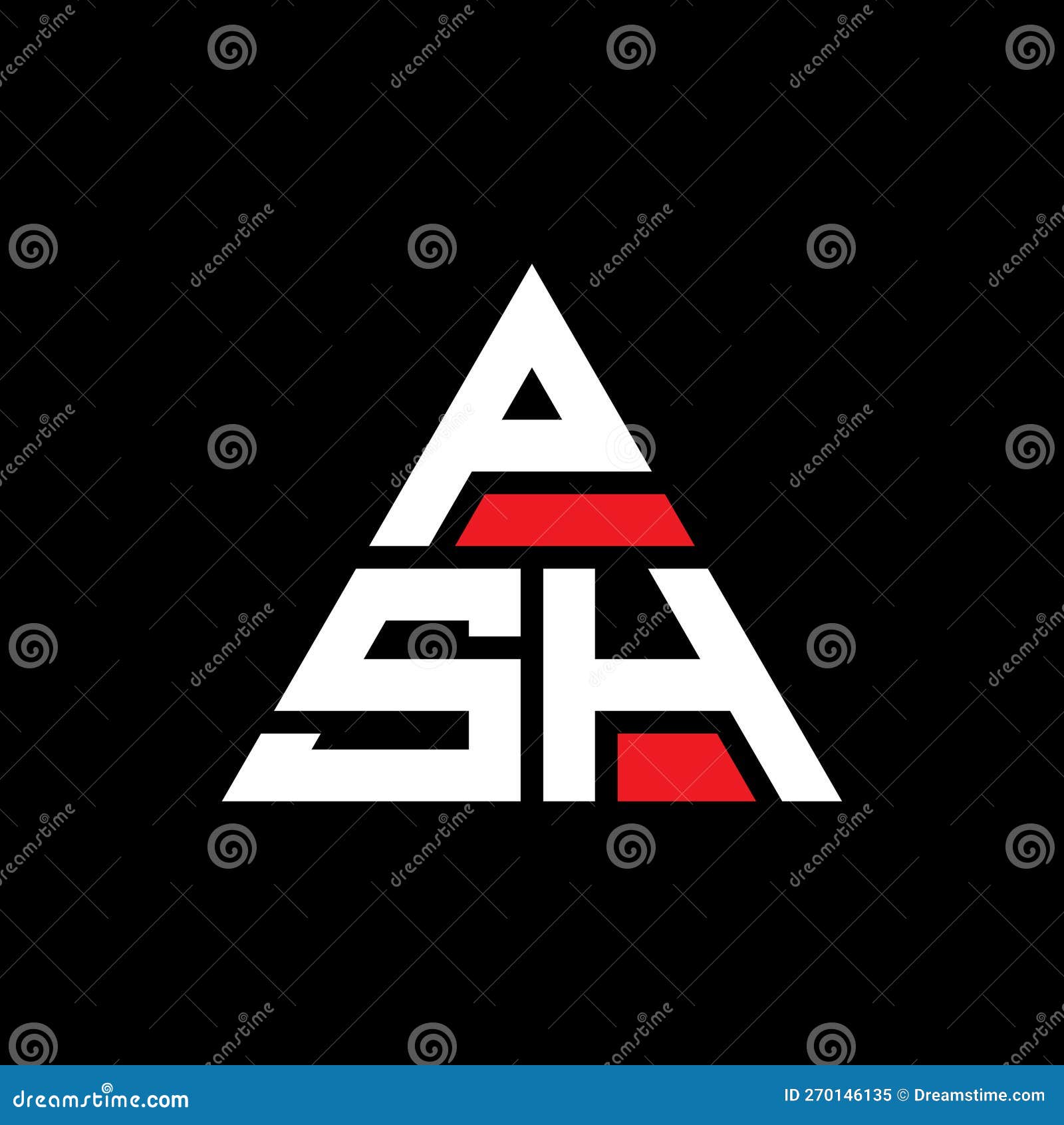 PSH Triangle Letter Logo Design with Triangle Shape. PSH Triangle Logo ...