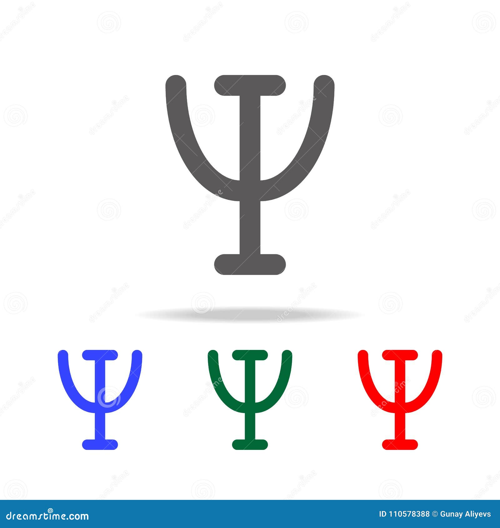 Psi Sign Icon. Elements in Multi Colored Icons for Mobile Concept and ...