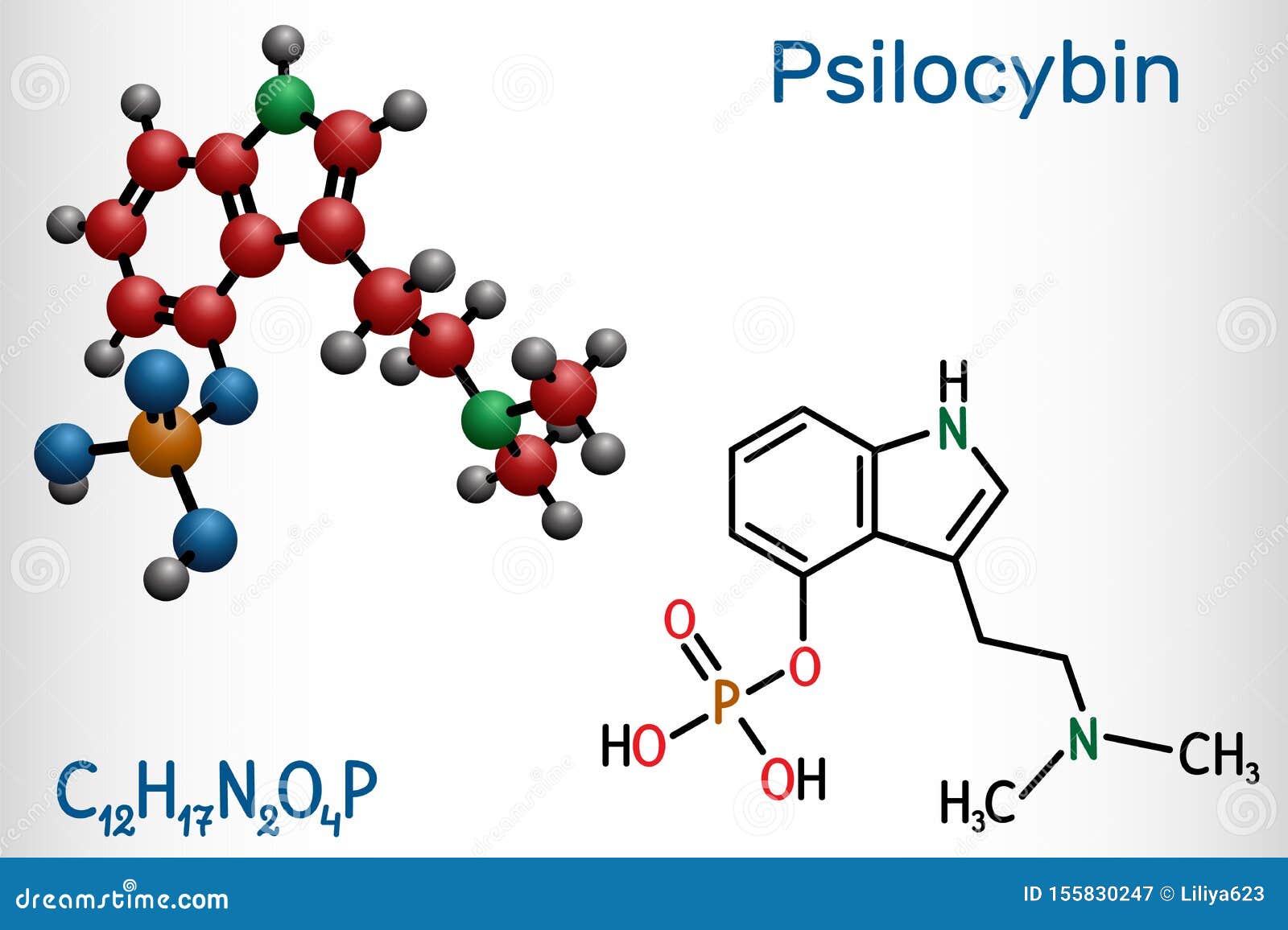 Psilocybin Molecule 3d