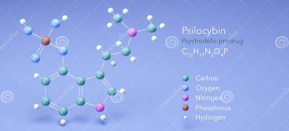 Psilocybin Molecular Structures, Psychedelic Prodrug 3d Model ...