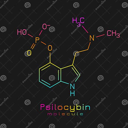 Psilocybin Molecule Formula Stock Vector - Illustration of background ...