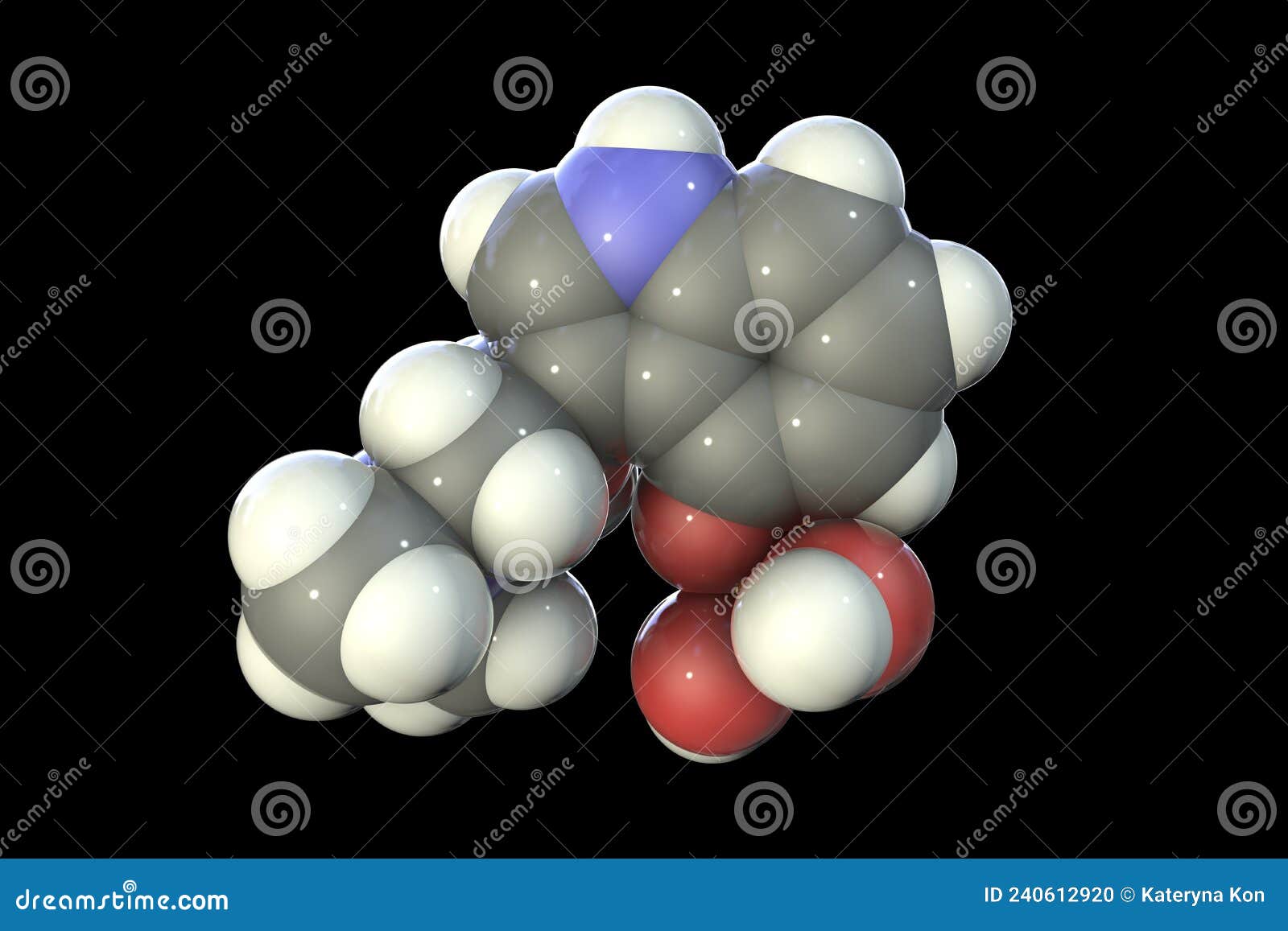 Psilocybin Psychedelic Mushroom Molecule, 3D Illustration Stock ...