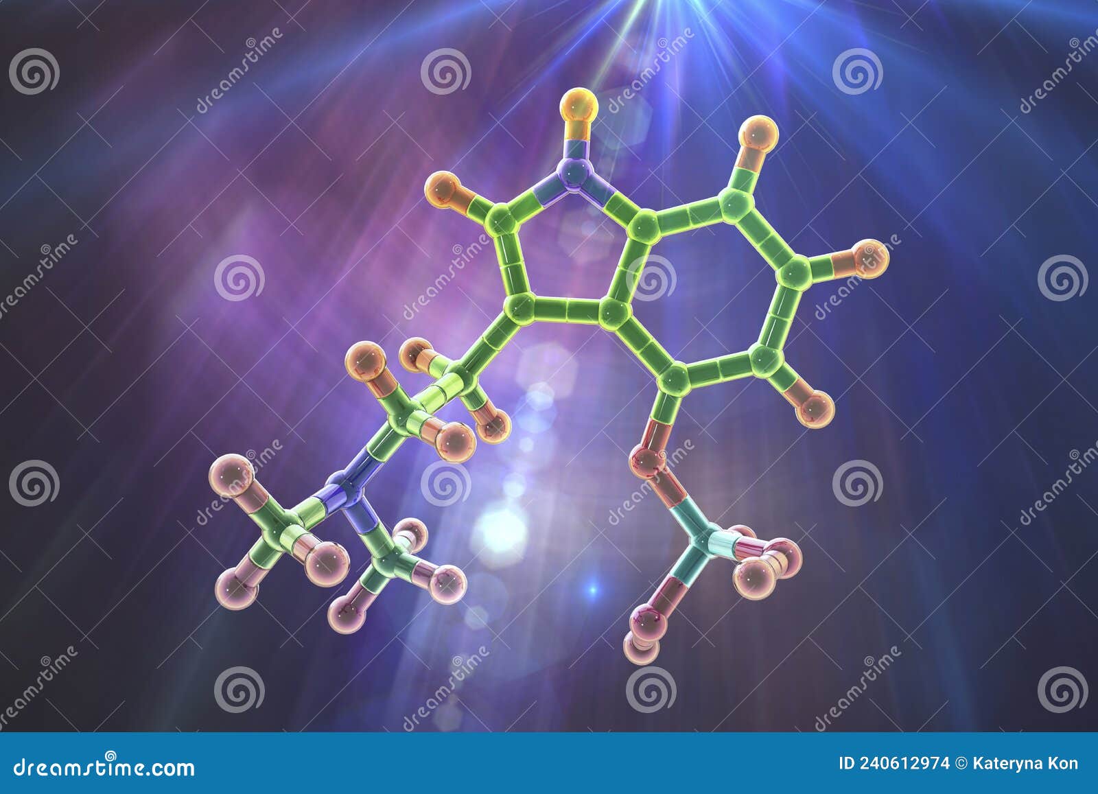 Psilocybin Psychedelic Mushroom Molecule, 3D Illustration Stock ...
