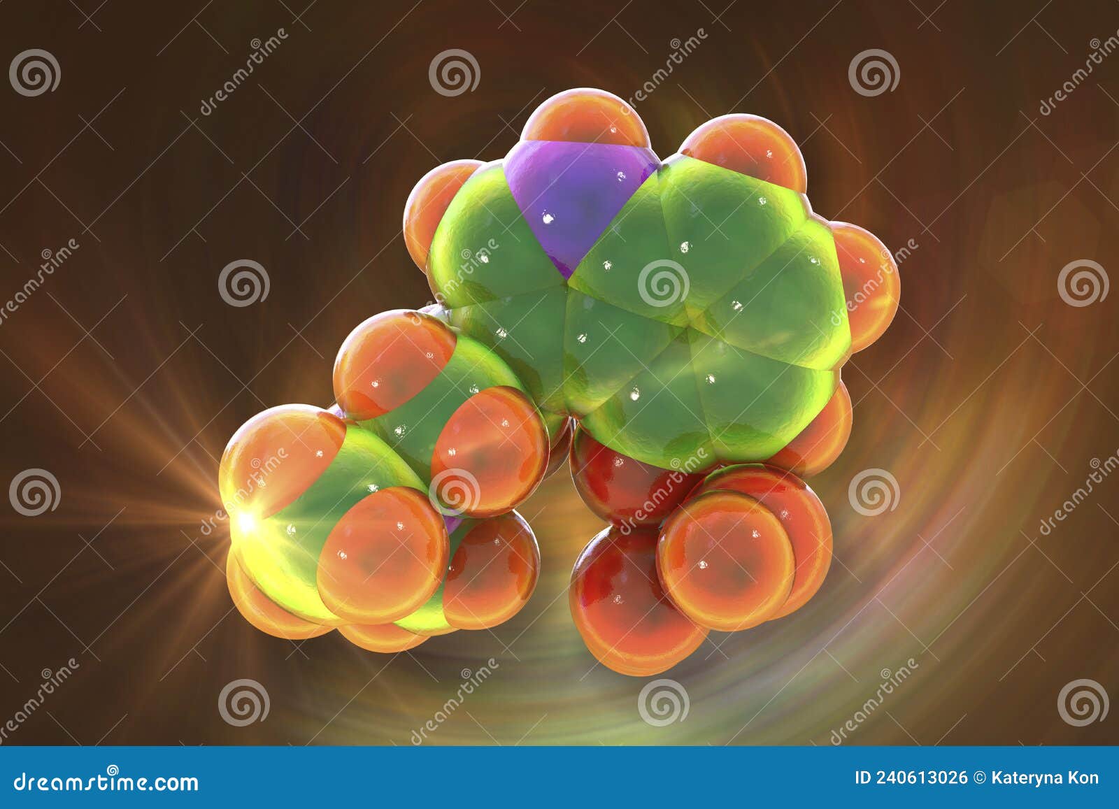 Psilocybin Psychedelic Mushroom Molecule, 3D Illustration Stock ...