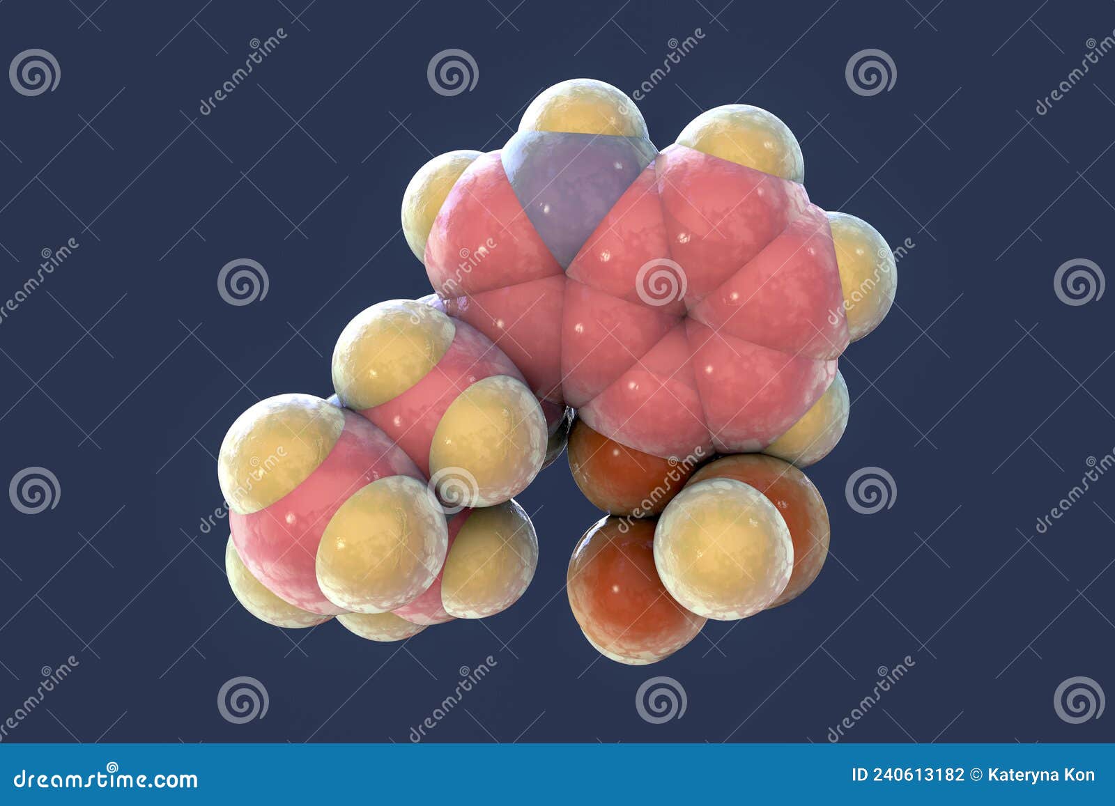 Psilocybin Psychedelic Mushroom Molecule, 3D Illustration Stock ...