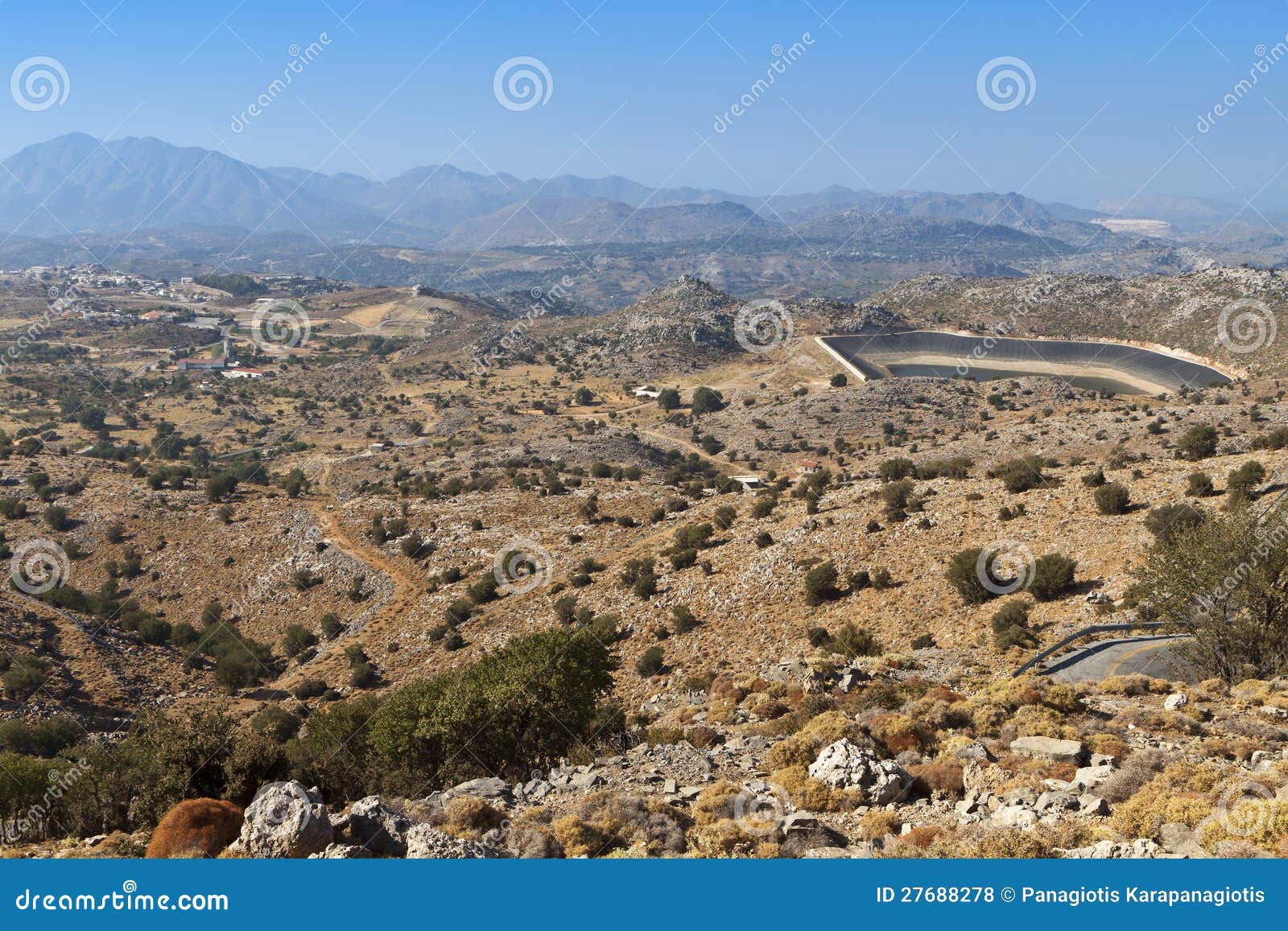 Psiloritis Mountain at Crete Island Stock Photo - Image of aridity ...