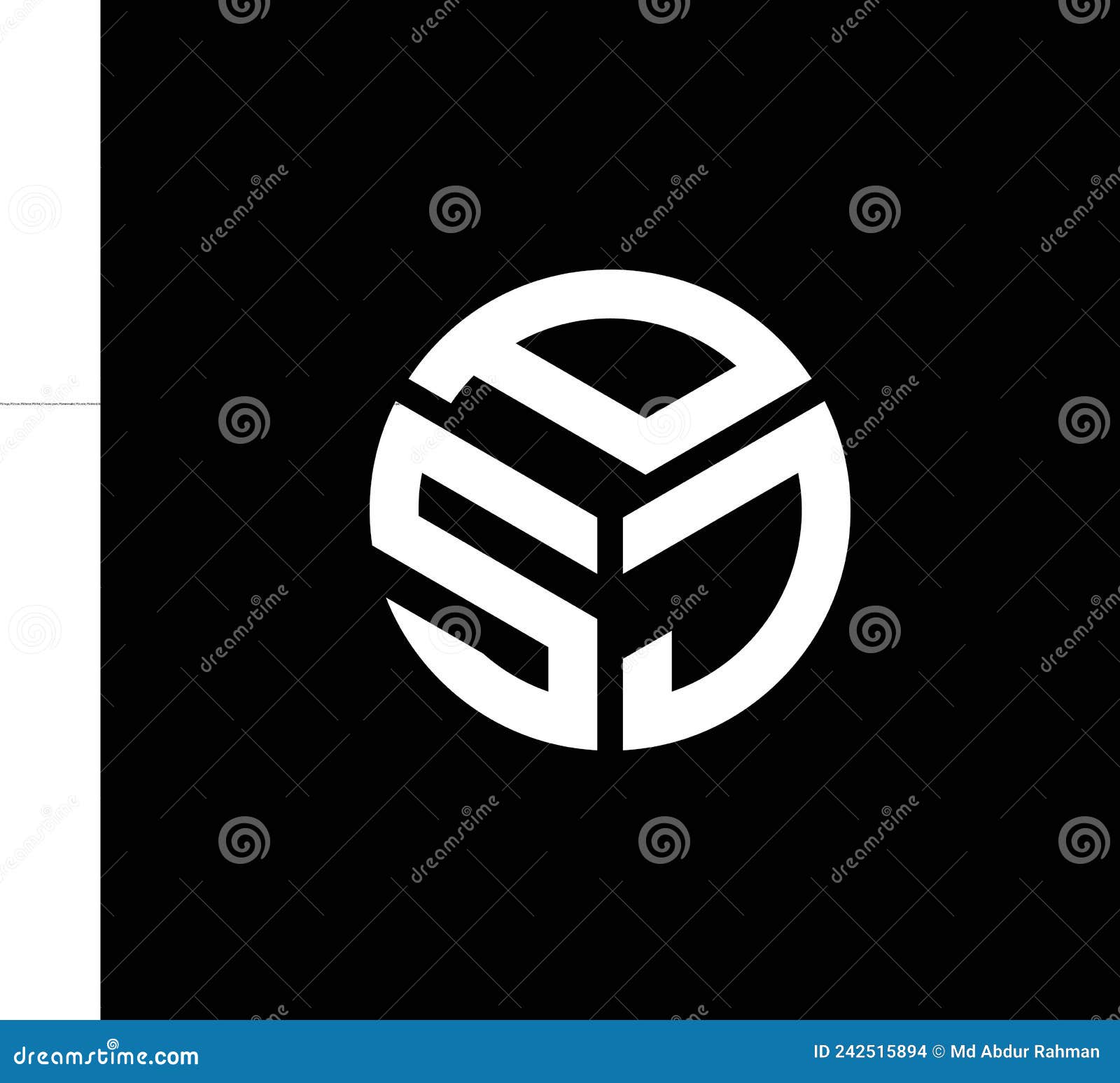 PSJ Letter Logo Design on Black Background. PSJ Creative Initials ...