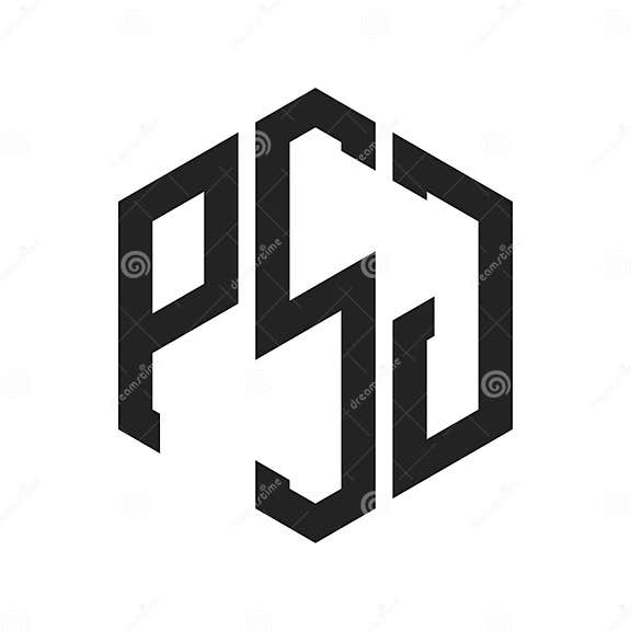 PSJ Logo Design. Initial Letter PSJ Monogram Logo Using Hexagon Shape ...