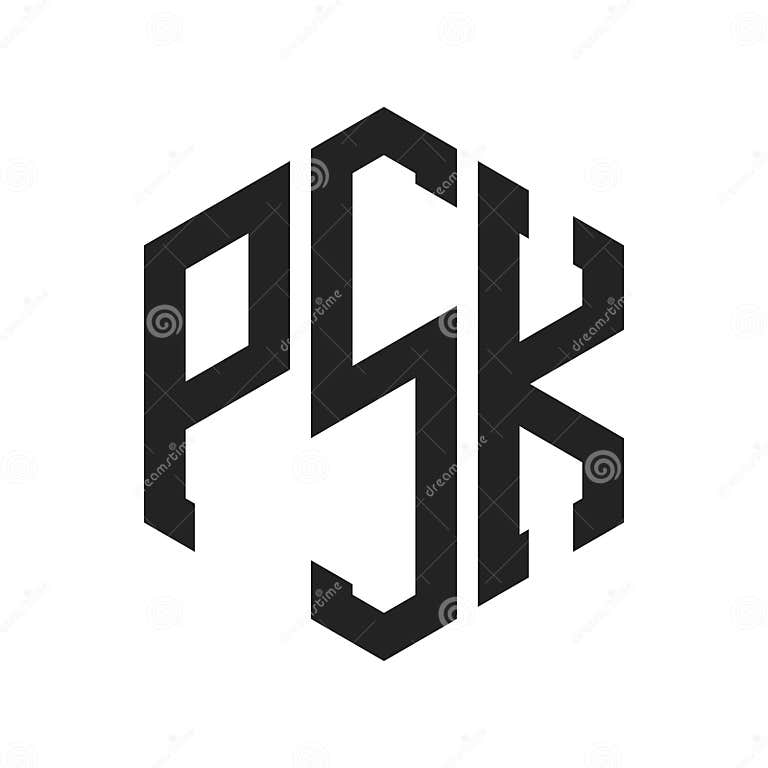 PSK Logo Design. Initial Letter PSK Monogram Logo Using Hexagon Shape ...