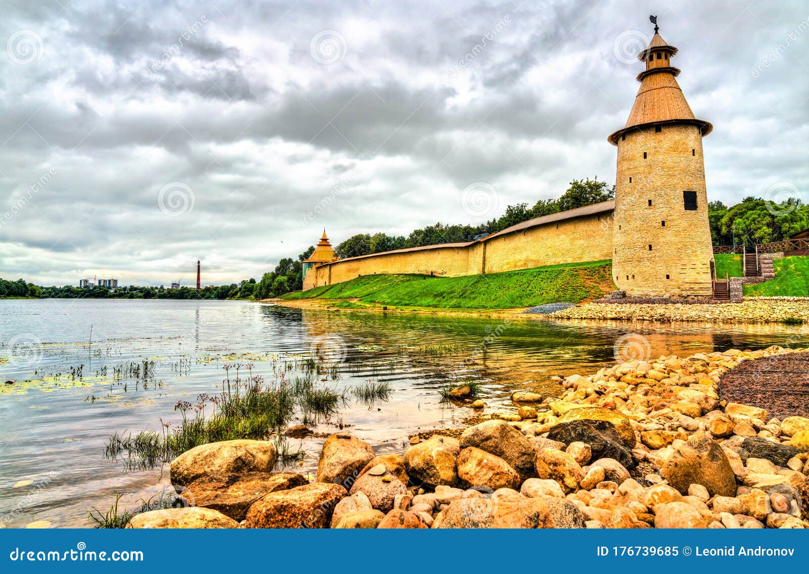 Pskov Krom, a Kremlin in Russia Stock Image - Image of historic ...