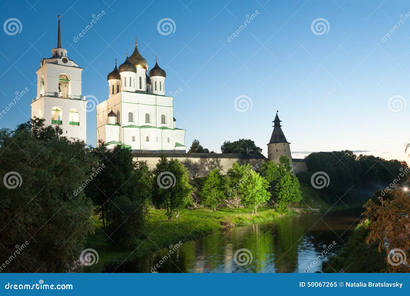 Pskov Krom stock image. Image of landmark, city, nights - 50067265