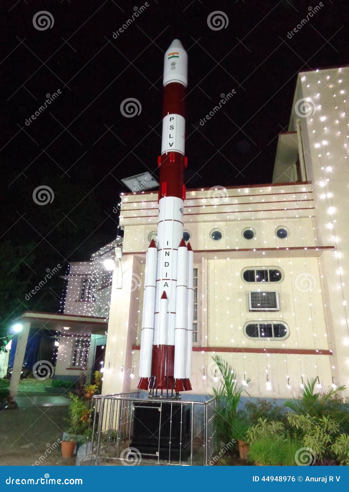 PSLV rocket statue editorial photo. Image of cosmodrome - 44948976