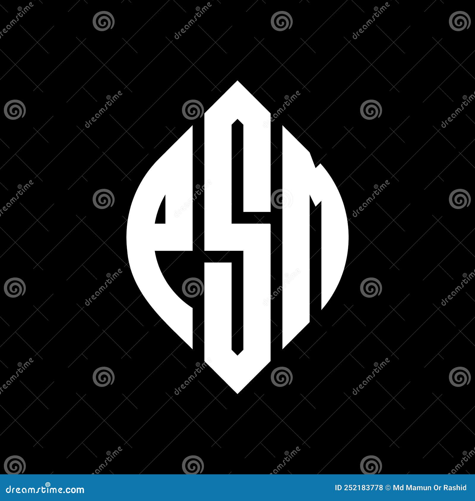 PSM Circle Letter Logo Design with Circle and Ellipse Shape. PSM ...