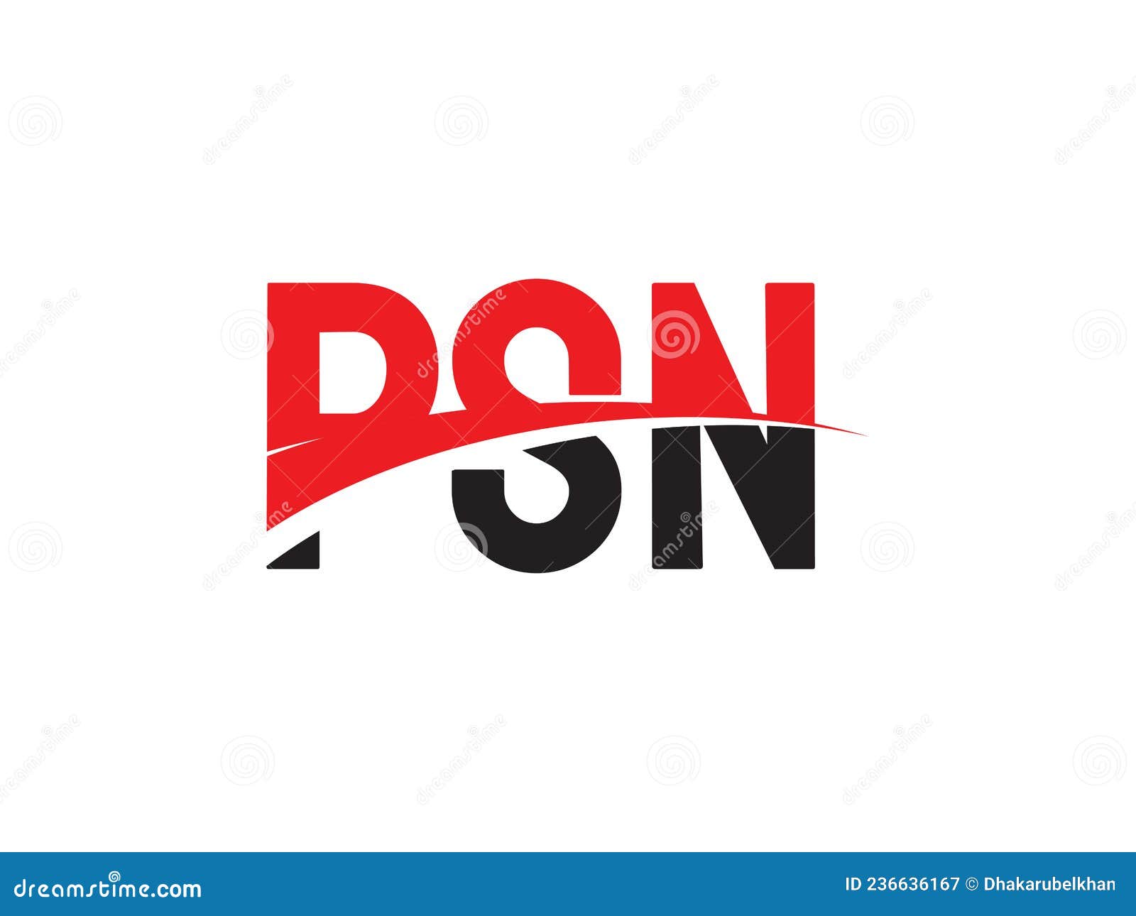 PSN Letter Initial Logo Design Vector Illustration Stock Vector ...