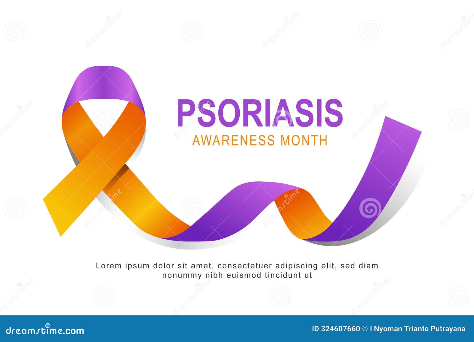 Psoriasis Awareness Month Concept Horizontal Banner Design Template ...