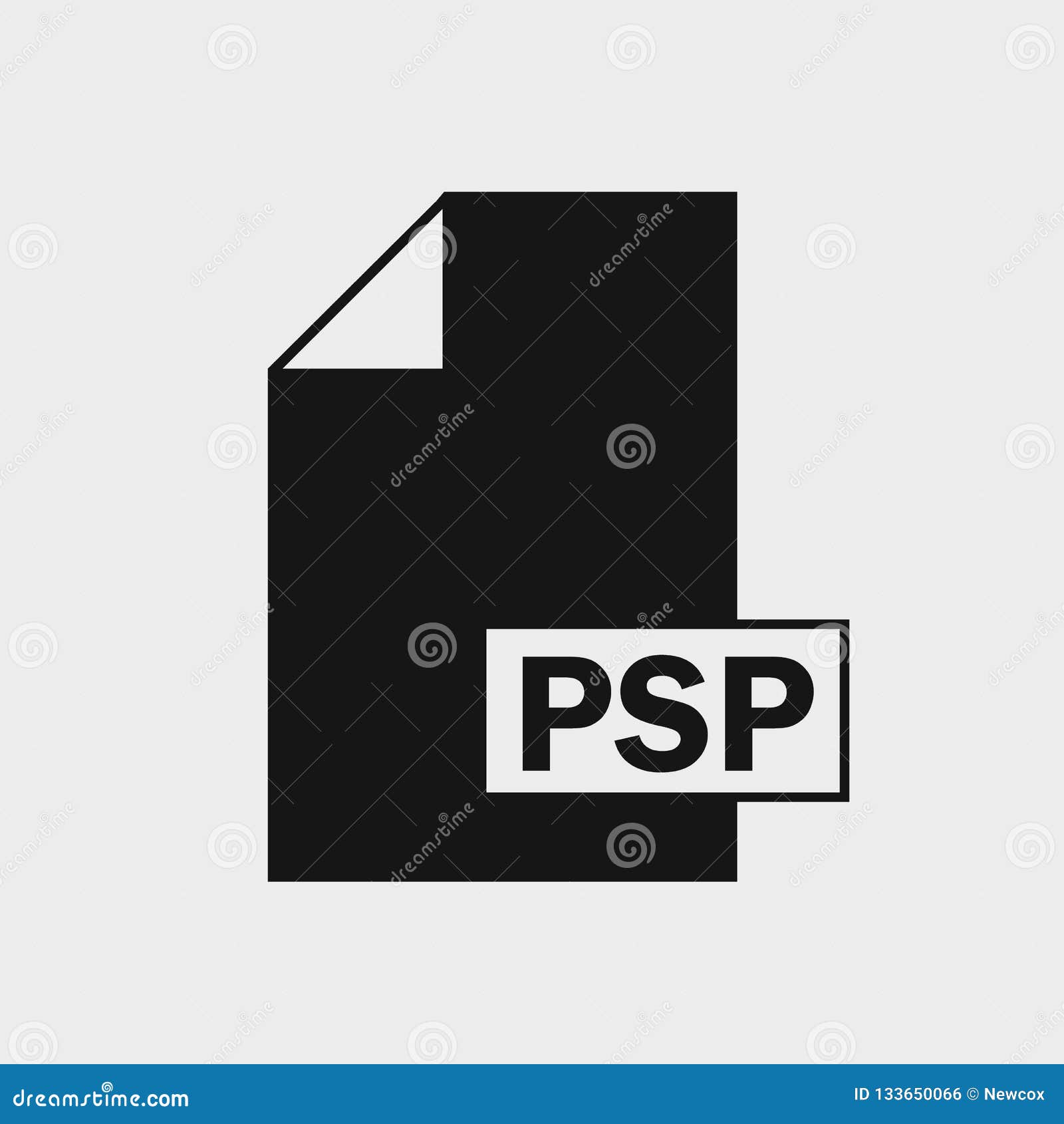 PSP File format Icon stock vector. Illustration of label - 133650066