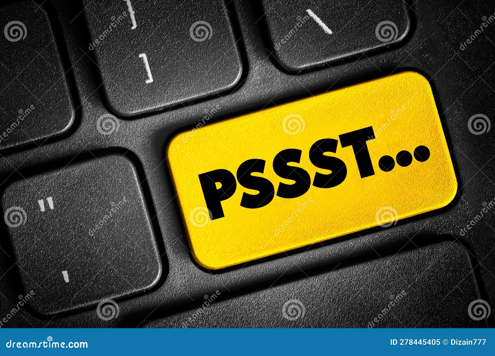 Pssst. Text Quote On Keyboard, Concept Background Royalty-Free Stock ...