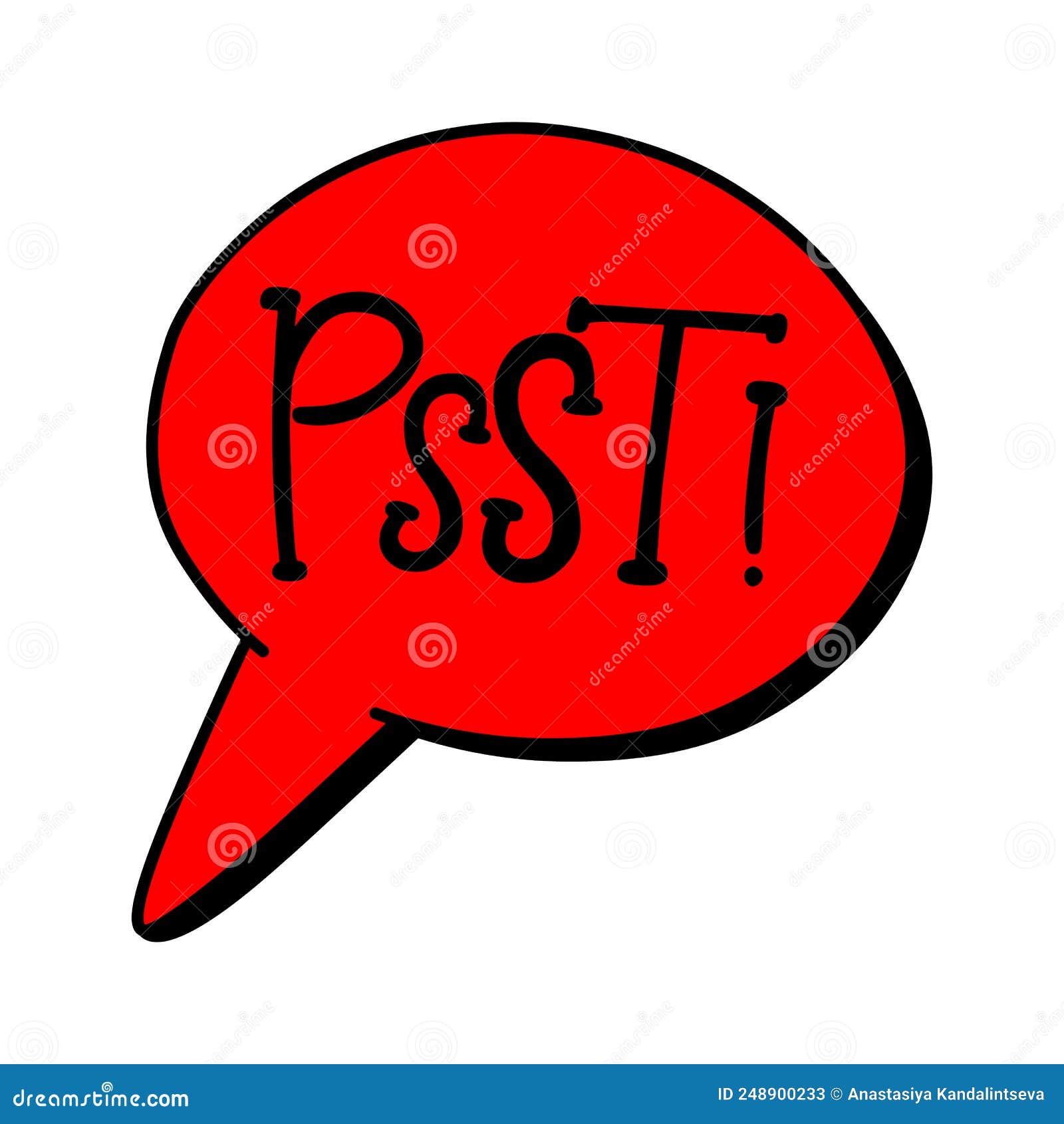 Psst Word. Comic Speech Bubble. Text Sound Effects Stock Vector ...