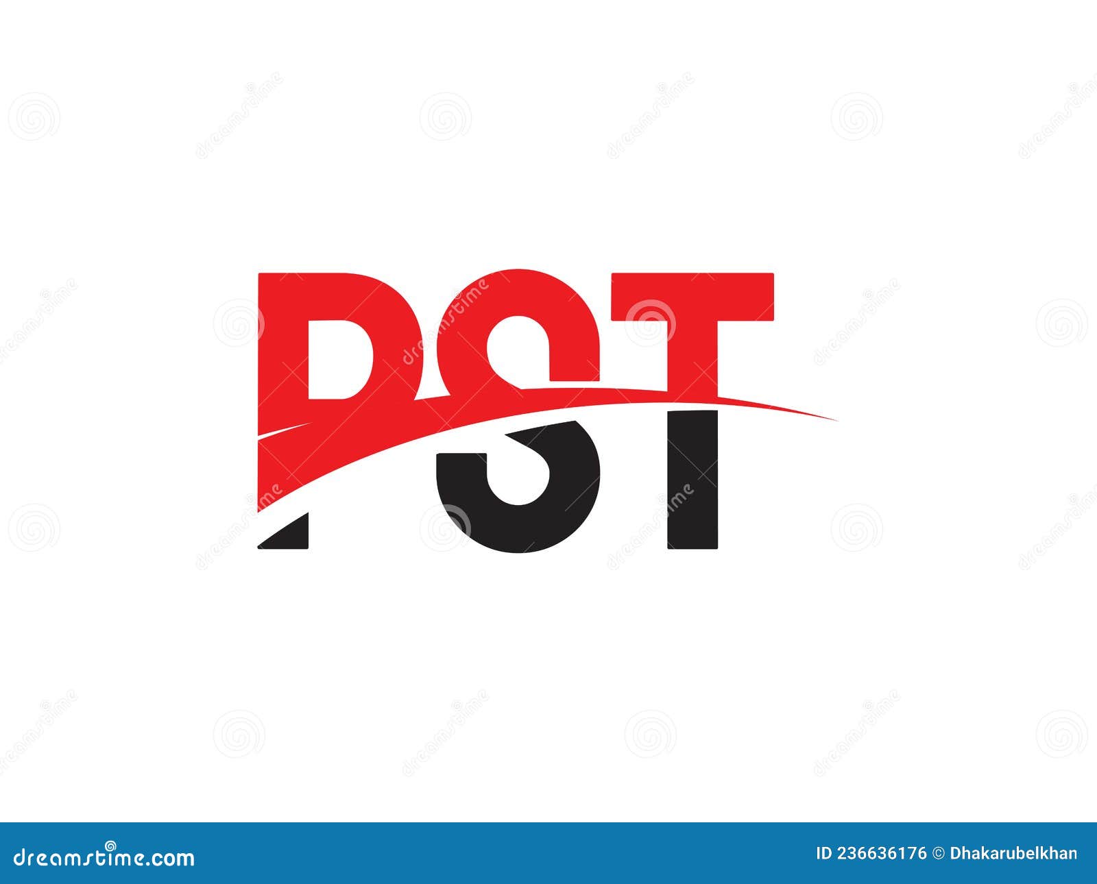 PST Letter Initial Logo Design Vector Illustration Stock Vector ...