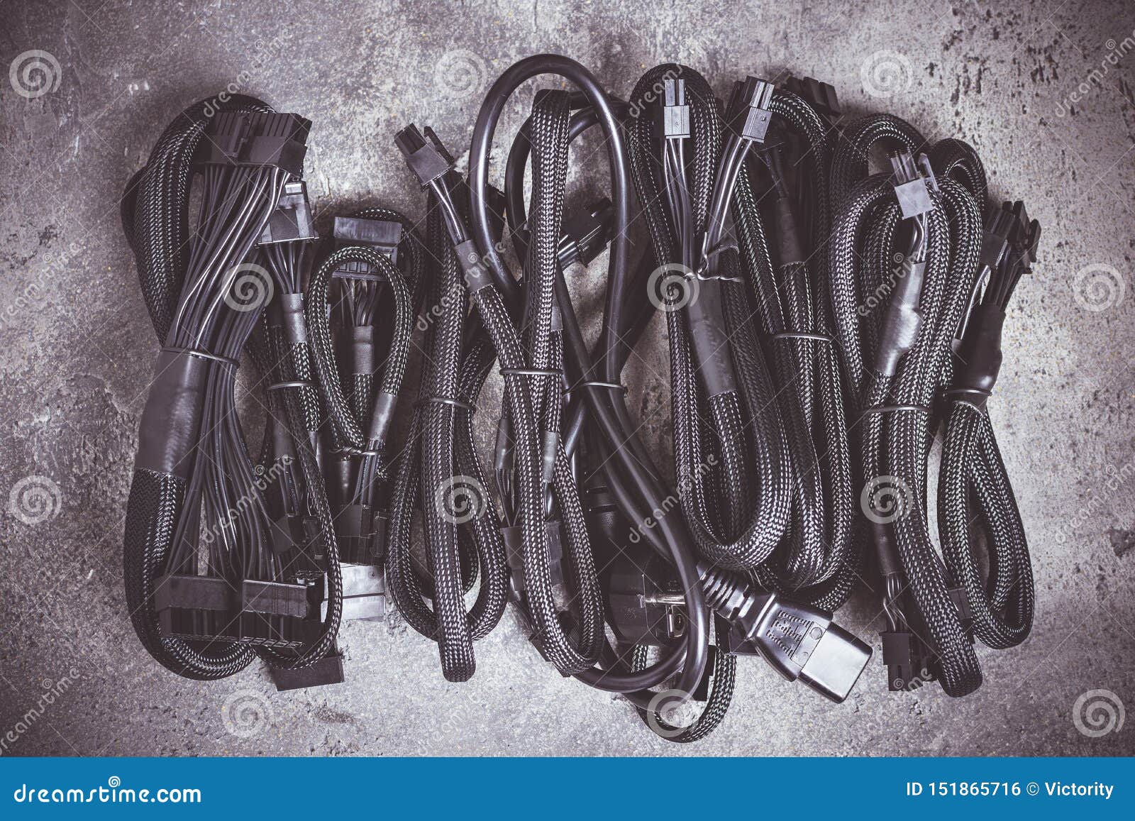 PSU Cables for Computer Power Supply Stock Photo - Image of isolated ...