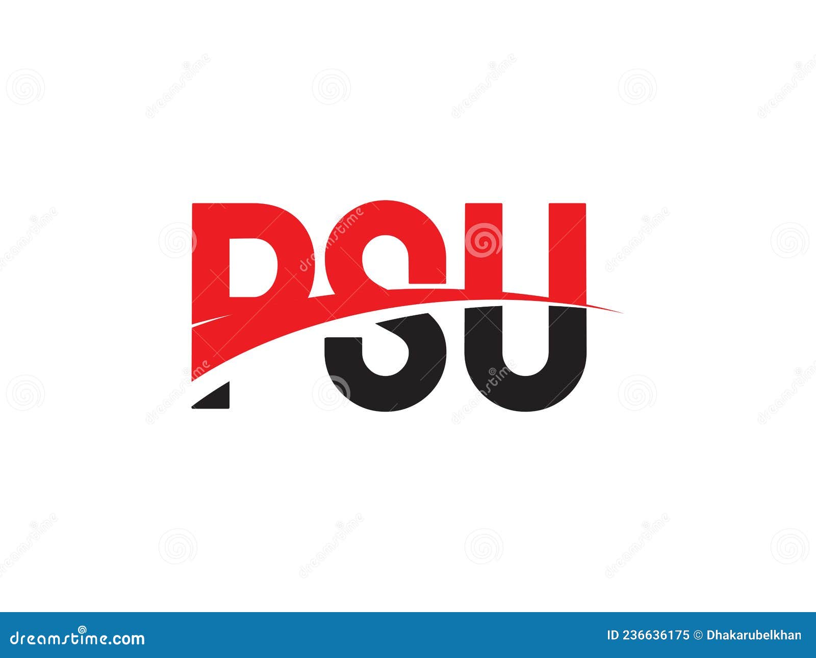PSU Letter Initial Logo Design Vector Illustration Stock Vector ...