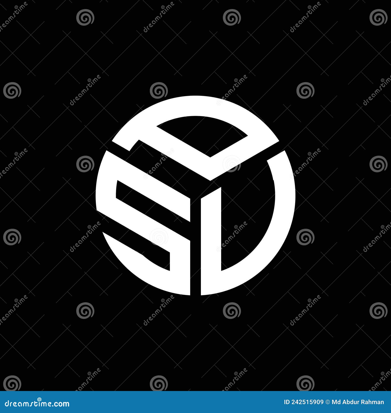 PSU Letter Logo Design on Black Background. PSU Creative Initials ...