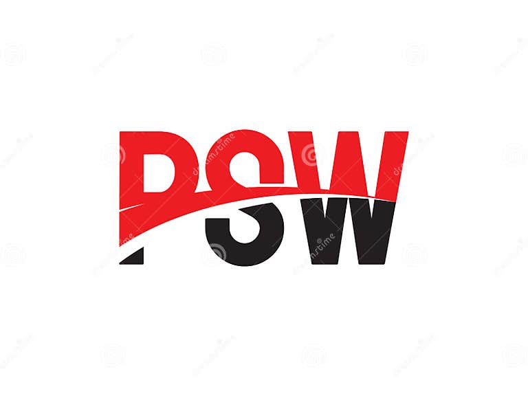 PSW Letter Initial Logo Design Vector Illustration Stock Vector ...