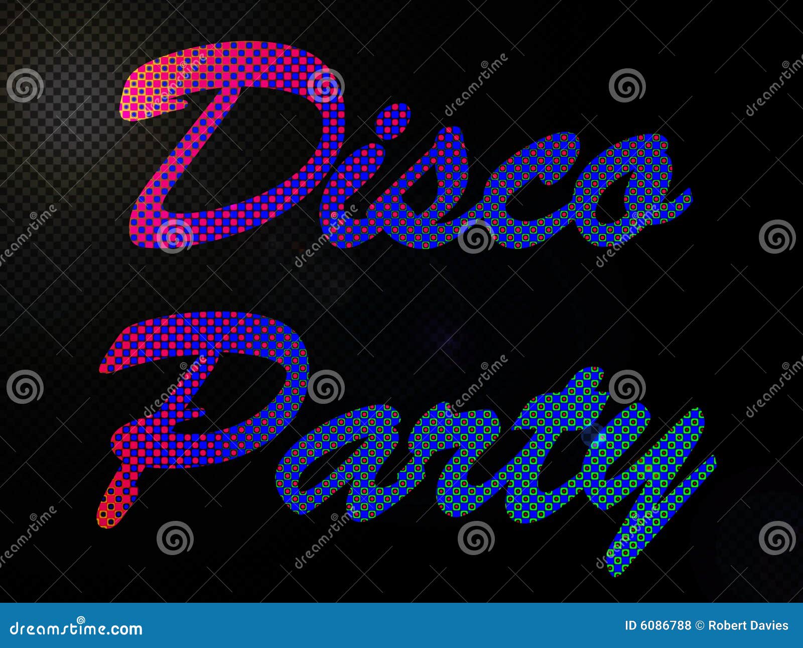 Psychadelic LED Lights Disco Party Sign Text Stock Illustration ...