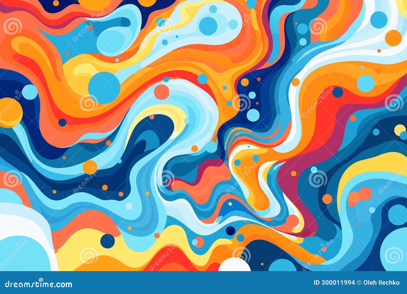 Psychedelic Abstract Art Isolated Vector Style Illustration Stock ...