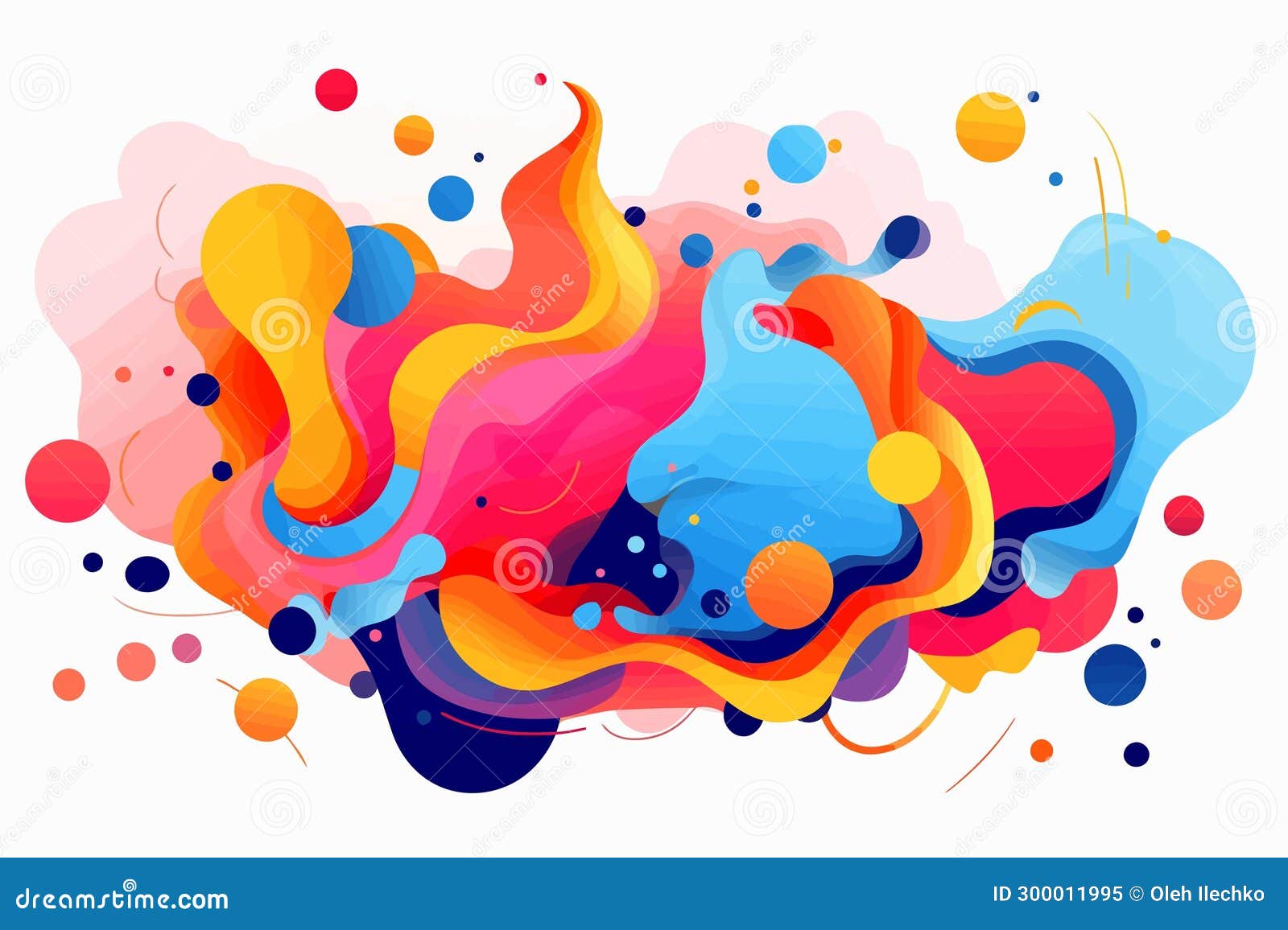 Psychedelic Abstract Art Isolated Vector Style Illustration Stock ...