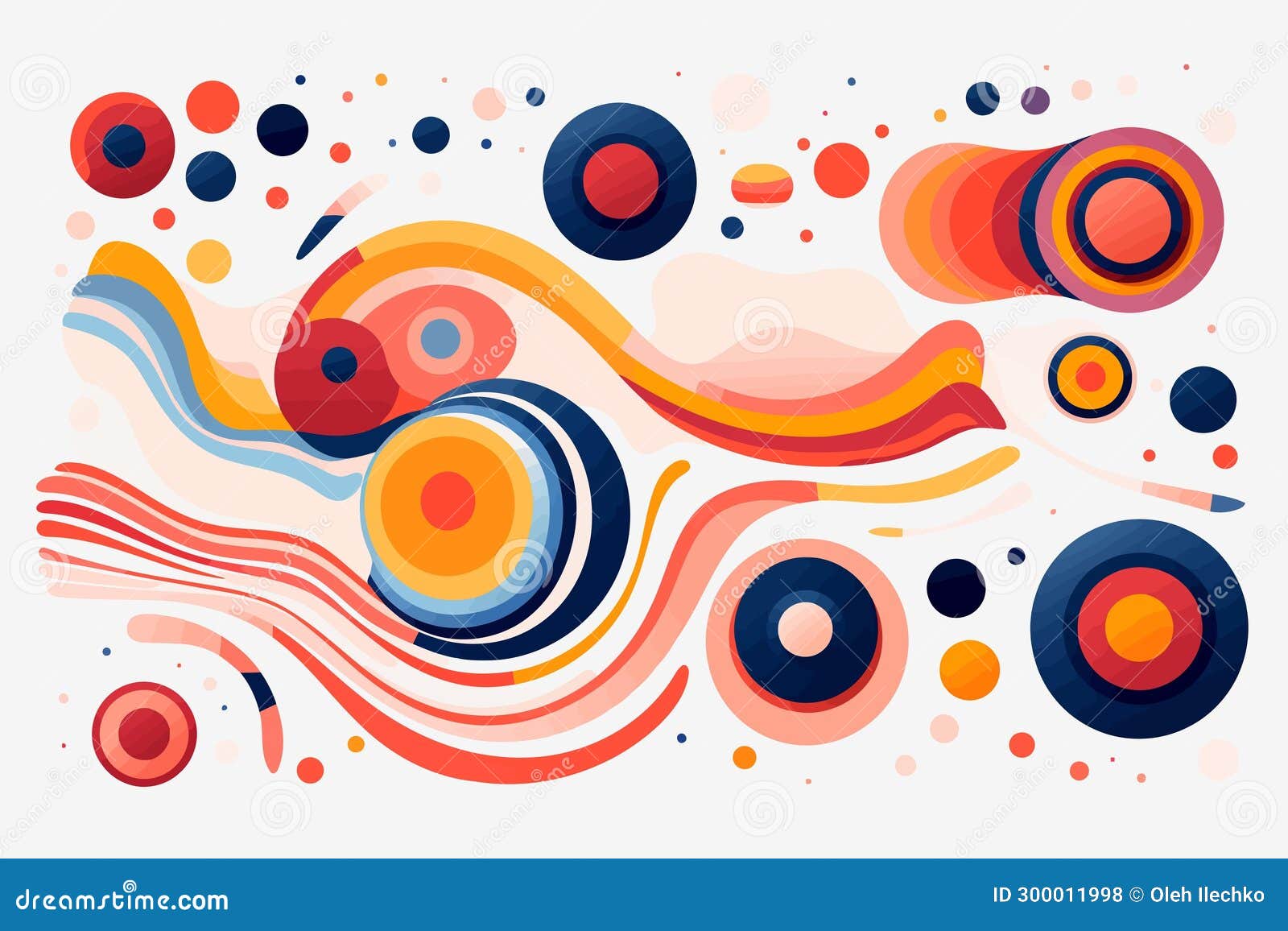 Psychedelic Abstract Art Isolated Vector Style Illustration Stock ...