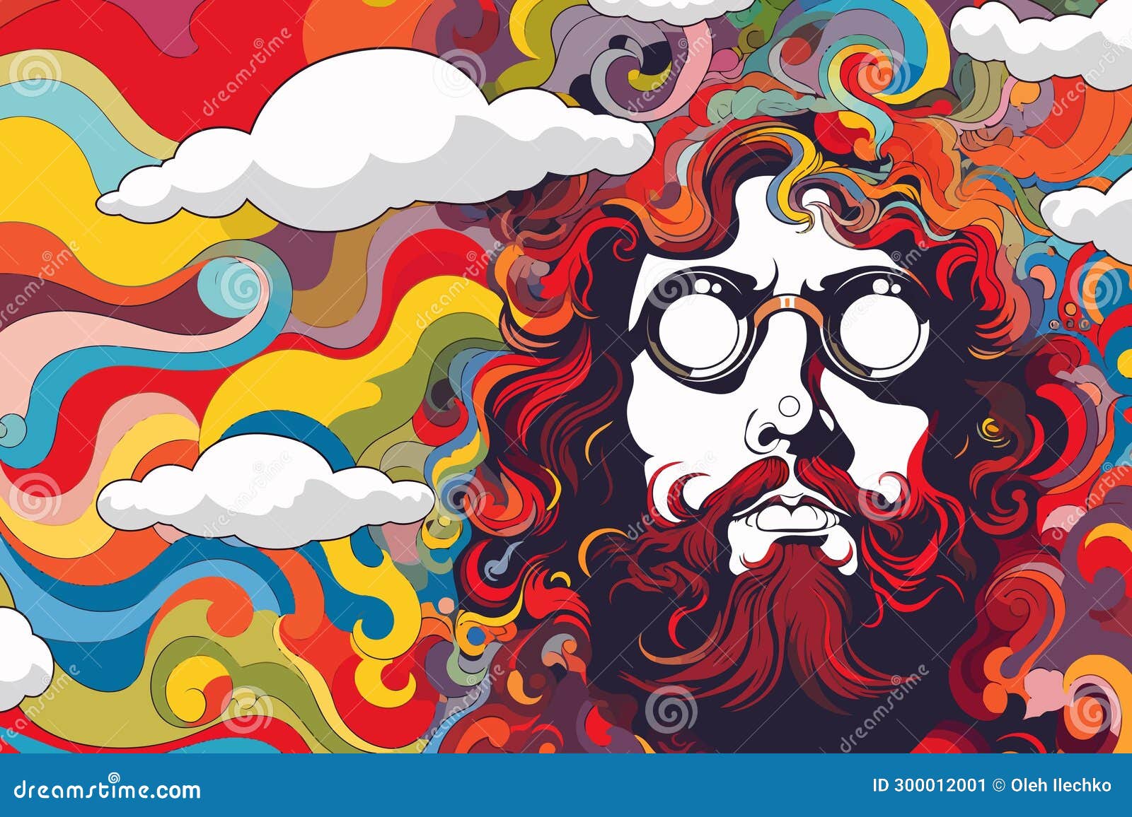 Psychedelic Abstract Art Isolated Vector Style Illustration Stock ...