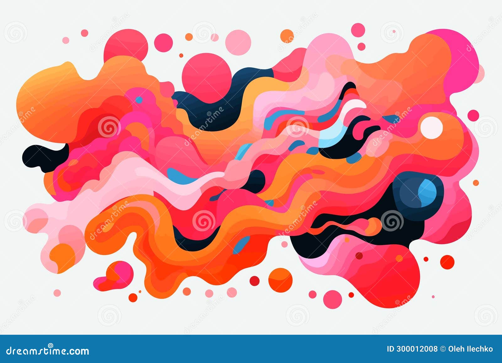 Psychedelic Abstract Art Isolated Vector Style Illustration Stock ...