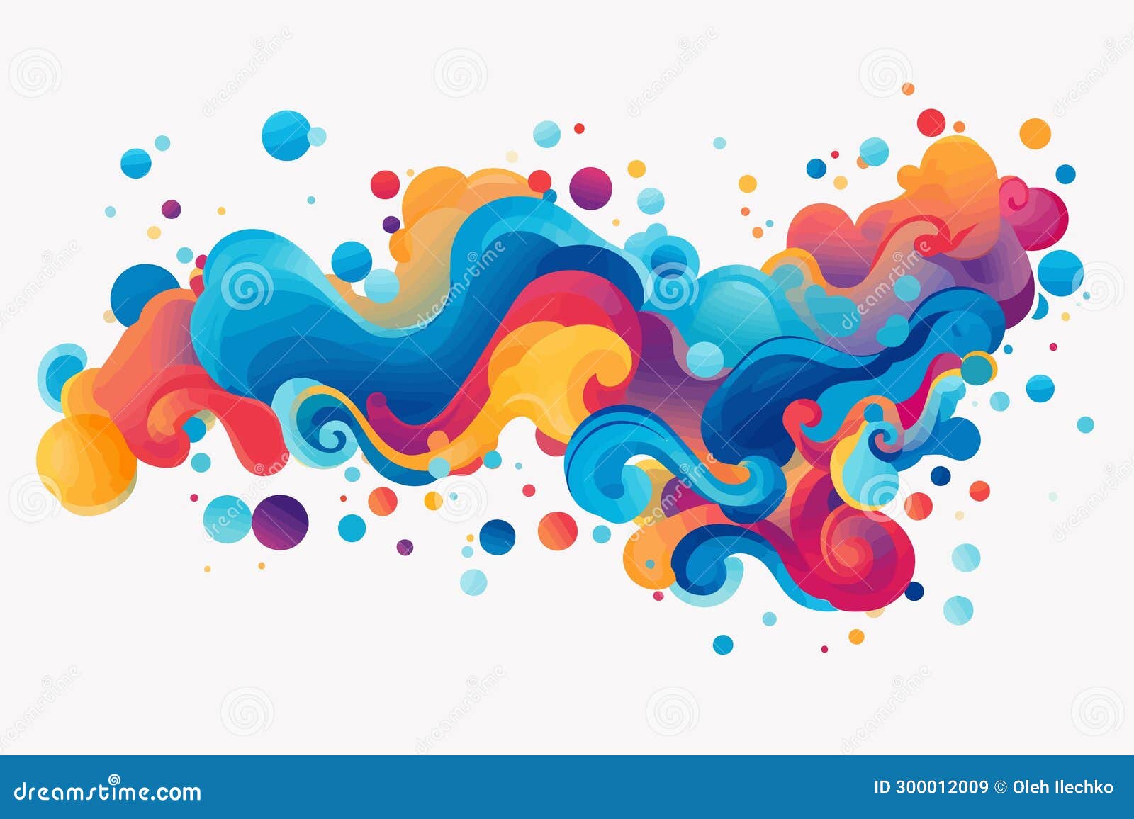 Psychedelic Abstract Art Isolated Vector Style Illustration Stock ...