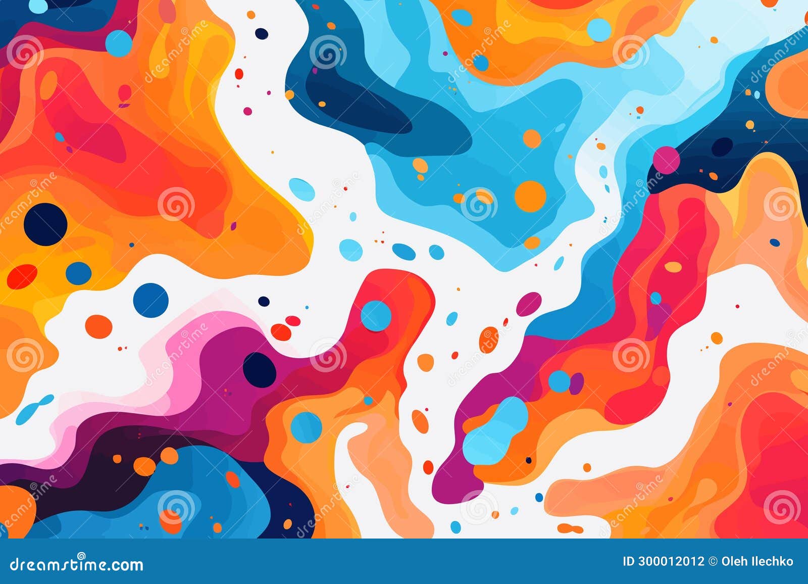 Psychedelic Abstract Art Isolated Vector Style Illustration Stock ...