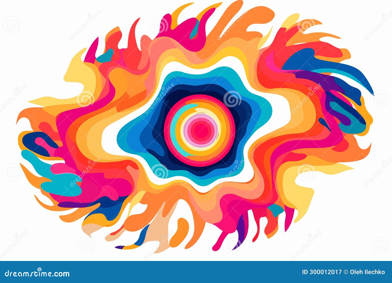 Psychedelic Abstract Art Isolated Vector Style Illustration Stock ...