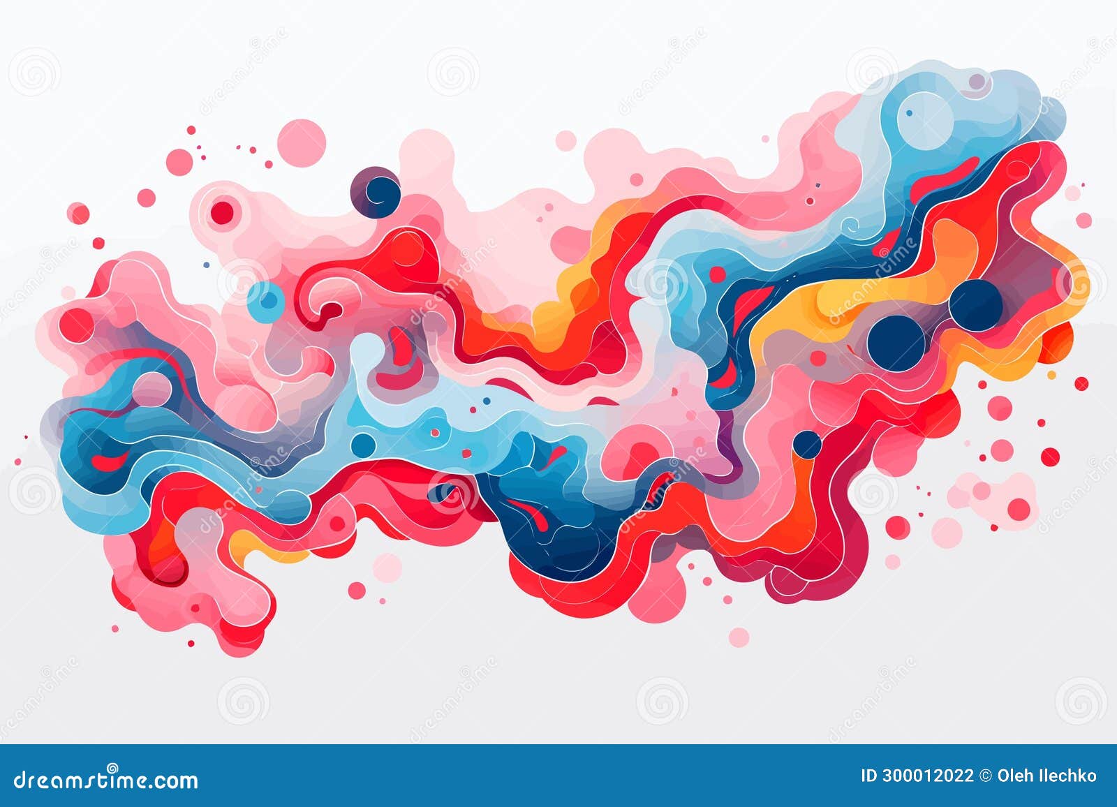 Psychedelic Abstract Art Isolated Vector Style Illustration Stock ...