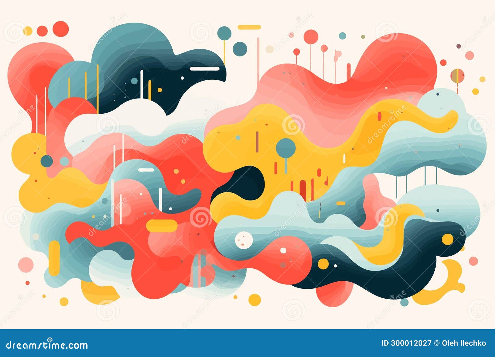 Psychedelic Abstract Art Isolated Vector Style Illustration Stock ...