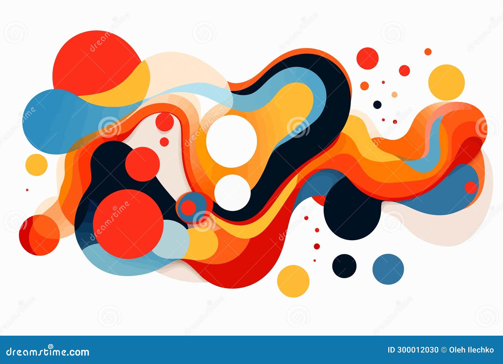 Psychedelic Abstract Art Isolated Vector Style Illustration Stock ...