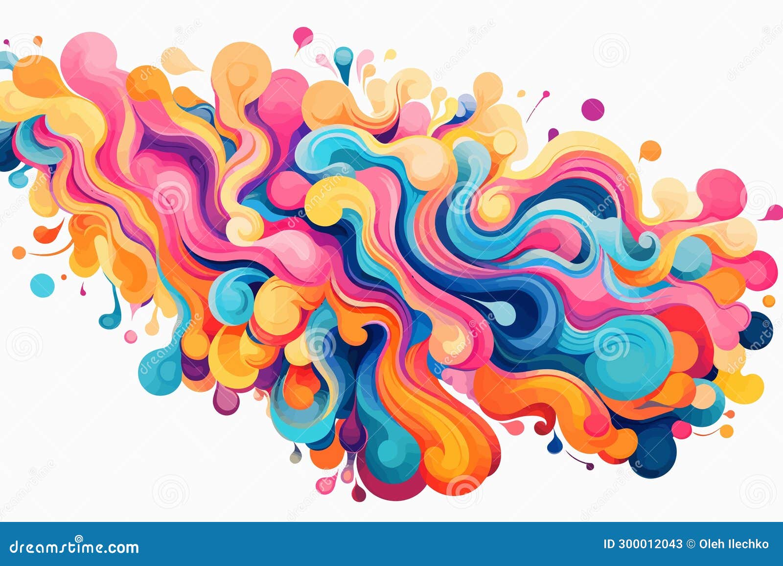Psychedelic Abstract Art Isolated Vector Style Illustration Stock ...