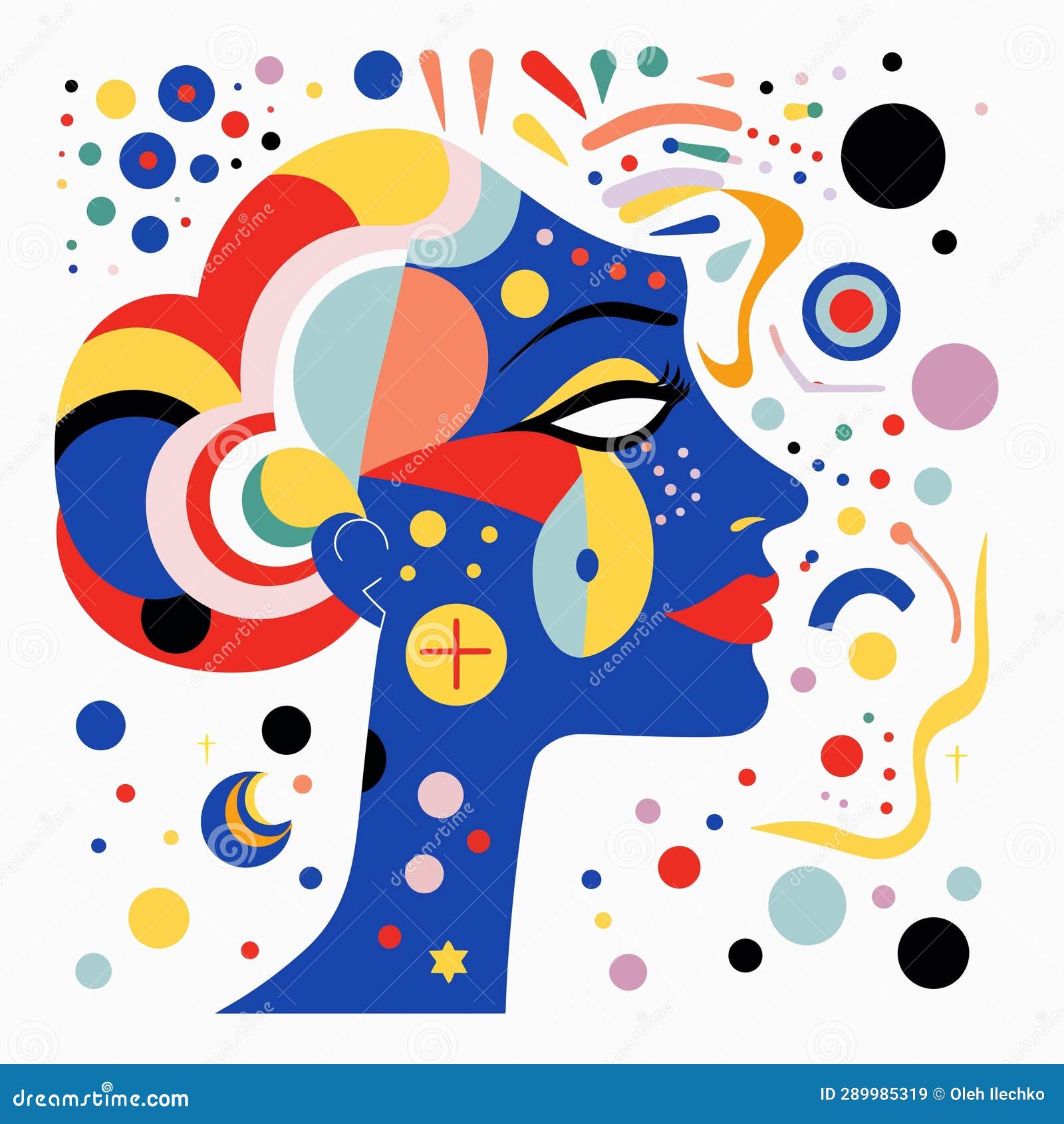 Psychedelic Abstract Art Vector Flat Isolated Illustration Stock ...