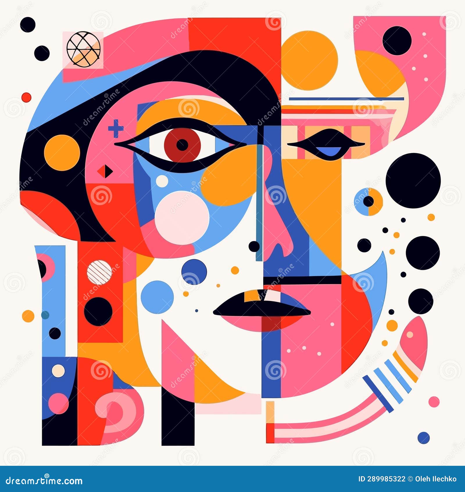 Psychedelic Abstract Art Vector Flat Isolated Illustration Stock ...