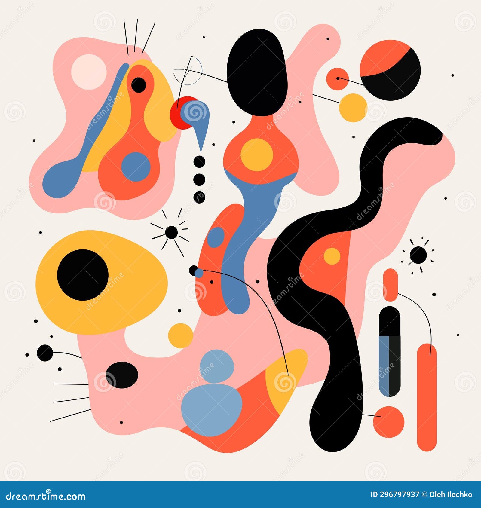 Psychedelic Abstract Art Vector Flat Isolated Illustration Stock ...