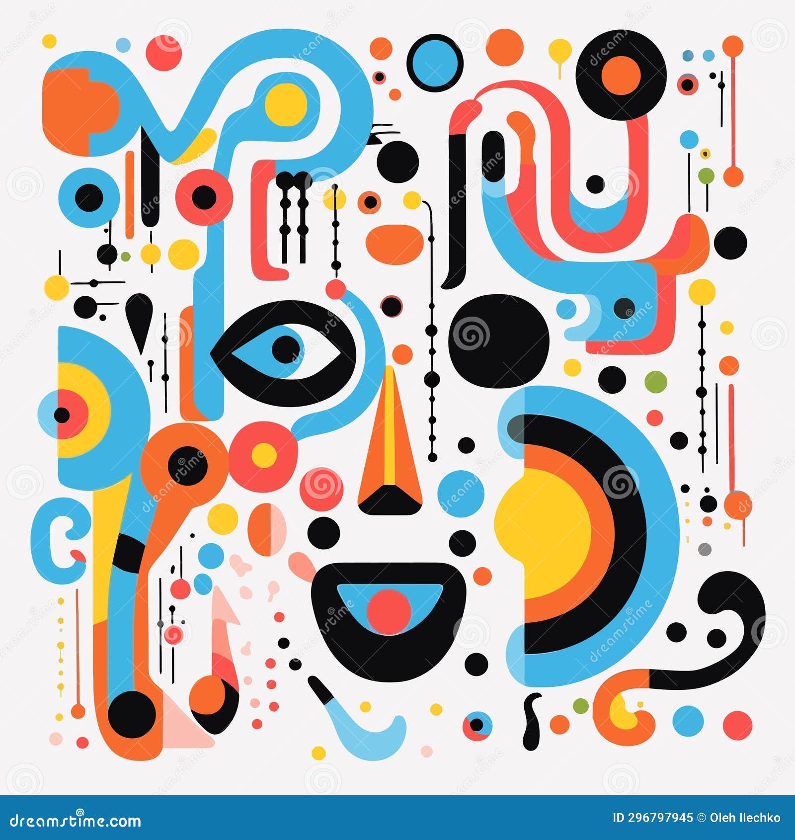 Psychedelic Abstract Art Vector Flat Isolated Illustration Stock ...