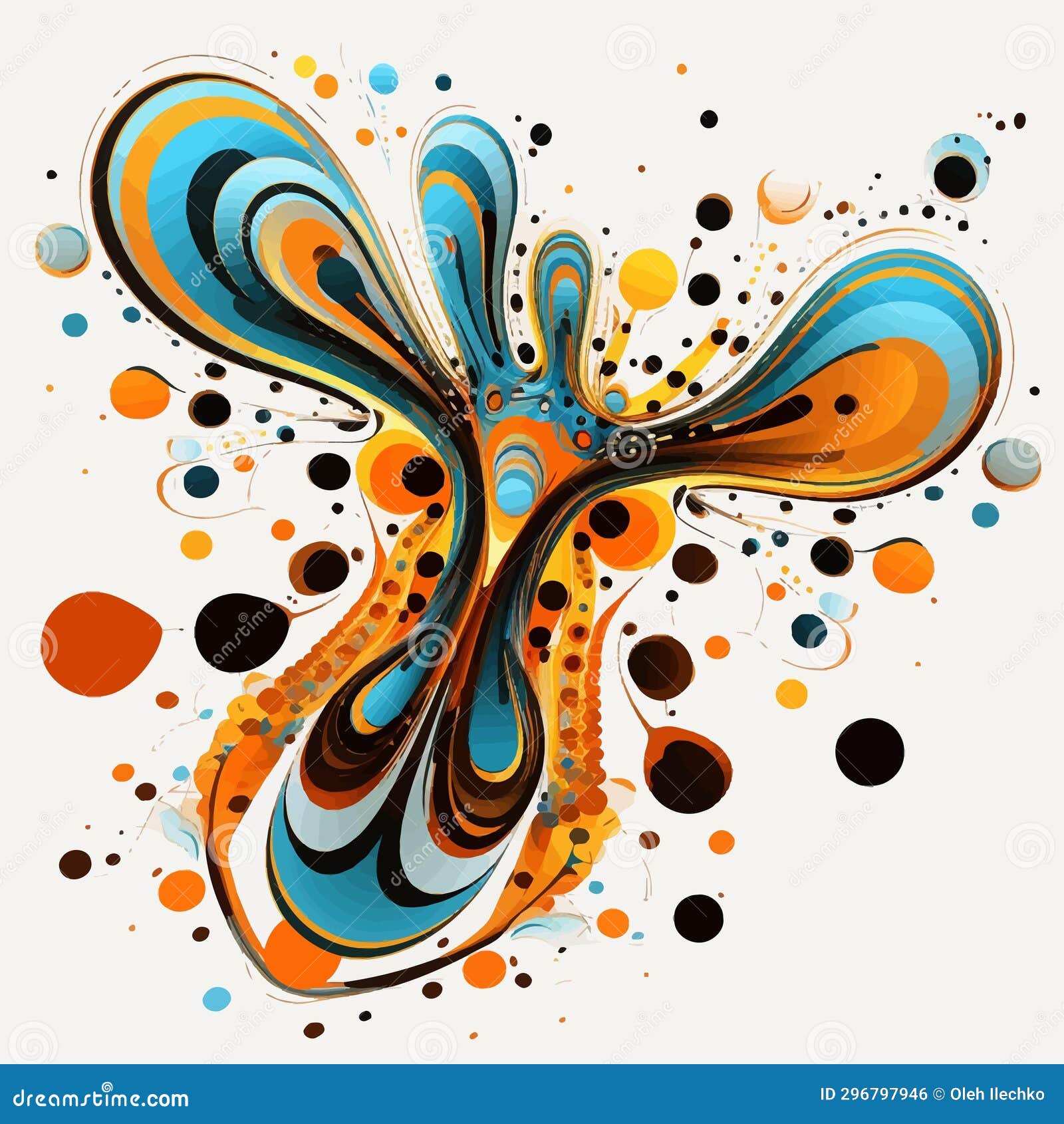 Psychedelic Abstract Art Vector Flat Isolated Illustration Stock ...