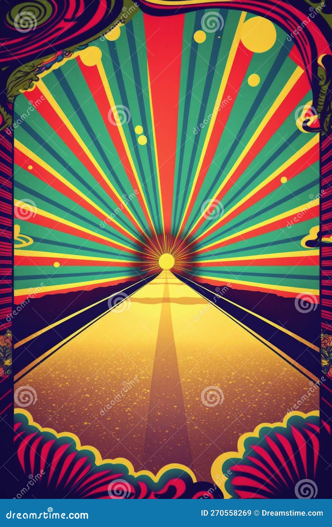 Psychedelic Abstract Background Cover Banner Design. Retro 60s 70s ... Psychedelic Abstract Background Cover Banner Design. Retro 60s 70s ...