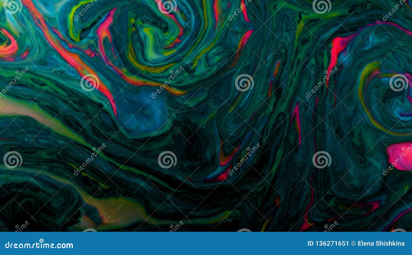 Psychedelic Abstract Bright Colors Mixed in a Liquid Stock Image ...