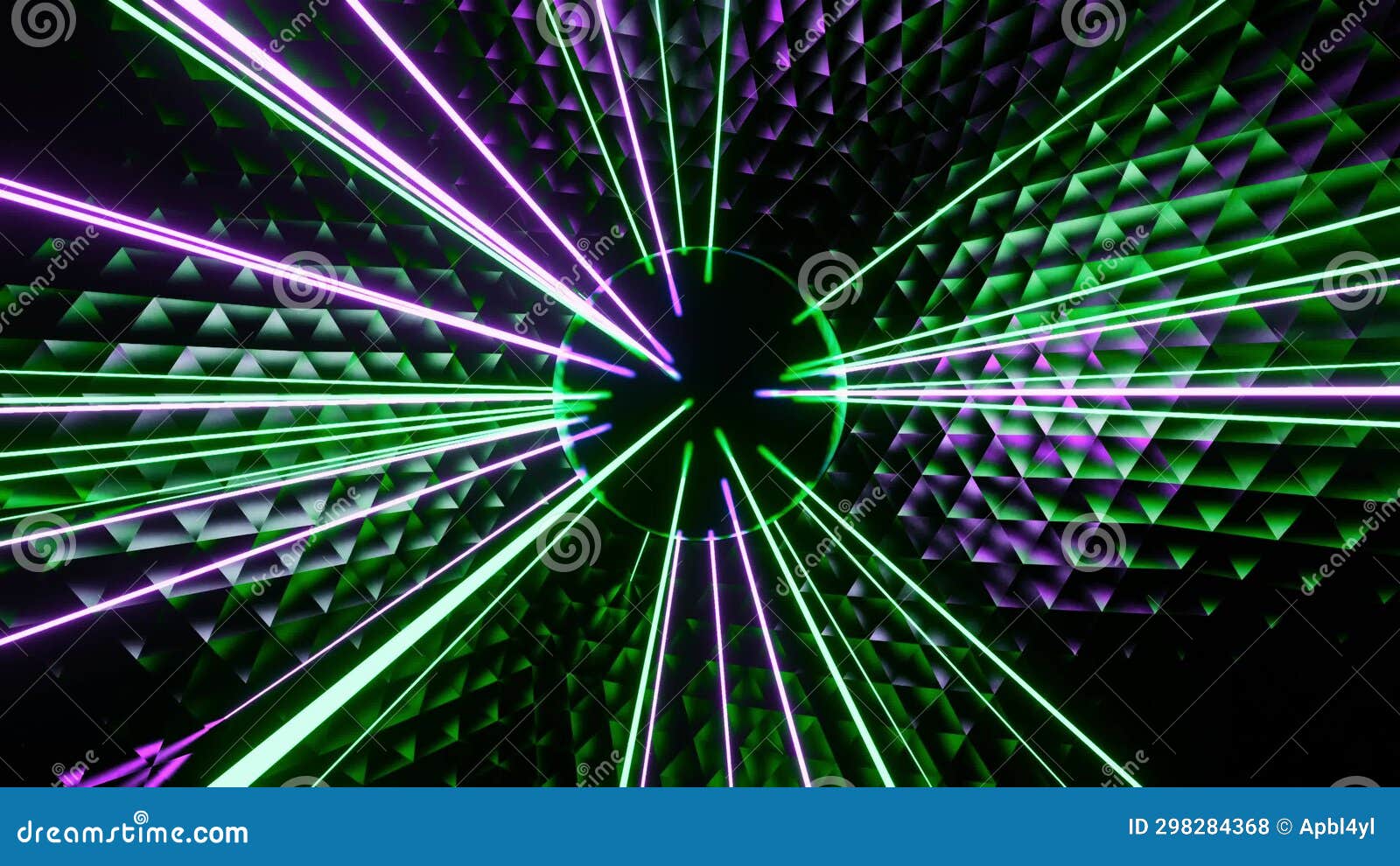 Psychedelic Abstract Bright Disco Ball Spinning Seamless with Glowing ...