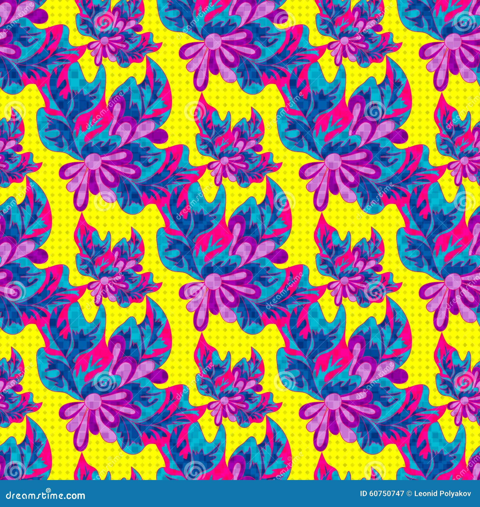 Psychedelic Abstract Flowers Stock Vector - Illustration of fabric ...